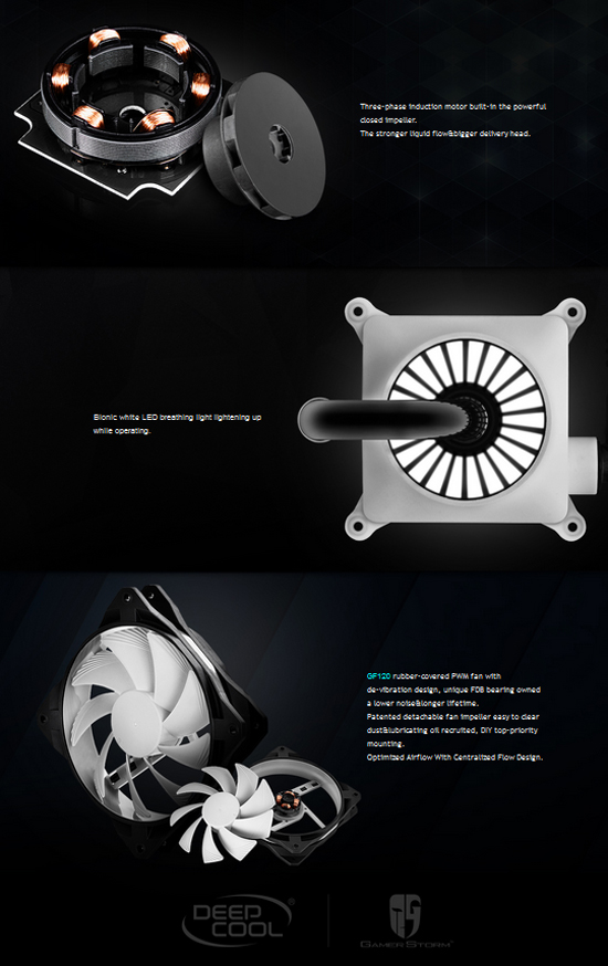 DeepCool Captain 120 White Liquid Cooler System Gamer Storm Kit ...
