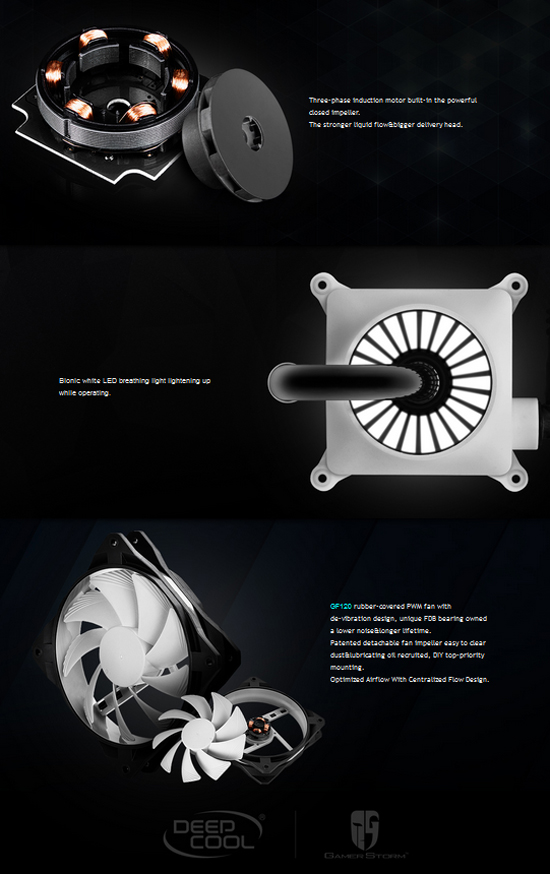 DeepCool DeepCool Captain 240 White Double Fan Liquid Cooler System ...