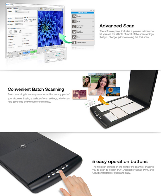 Mustek PageExpress 4800 PRO Professional Quality FlatBed Scanner ...