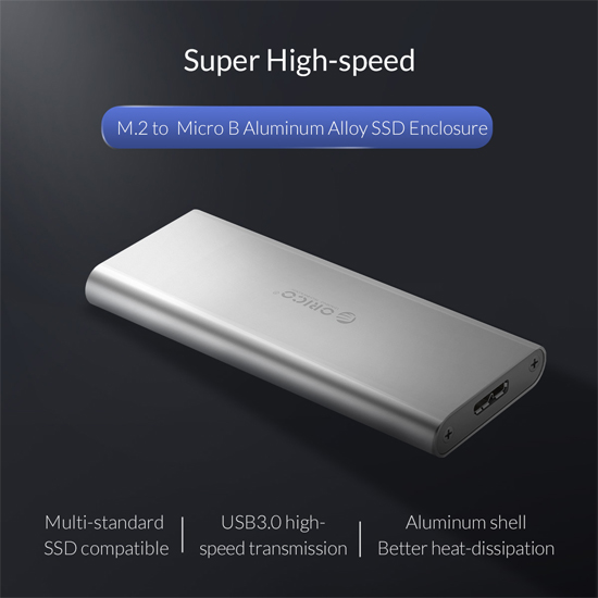 Orico M2G-U3 Aluminum Alloy M.2 to USB3.0 Micro B High-speed SSD ...