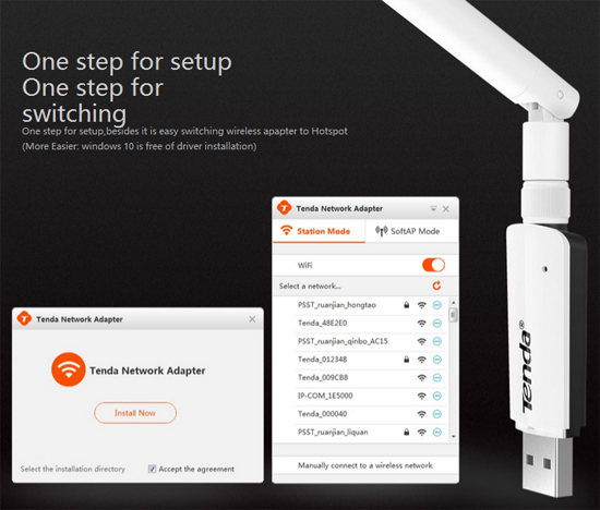 Tenda U1 300Mbps 2T2R Ultra Fast Wireless USB Adapter | Asianic ...