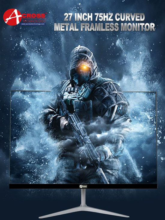 Across GMC-2711 Curved 27in 75Hz Slim Gaming Monitor Full HD 1080P ...