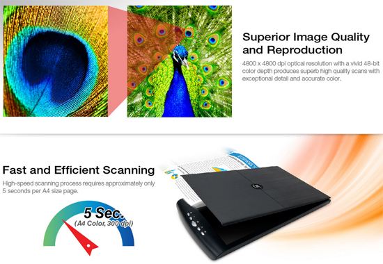 Mustek PageExpress 4800 PRO Professional Quality FlatBed Scanner ...