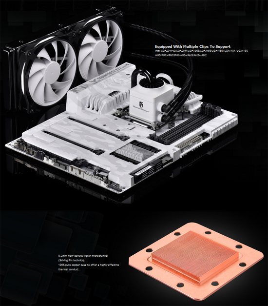 DeepCool DeepCool Captain 240 White Double Fan Liquid Cooler System ...