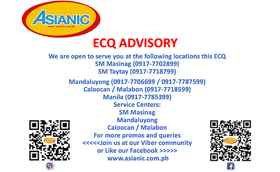 Asianic ECQ Advisory | Asianic Distributors Inc. Philippines