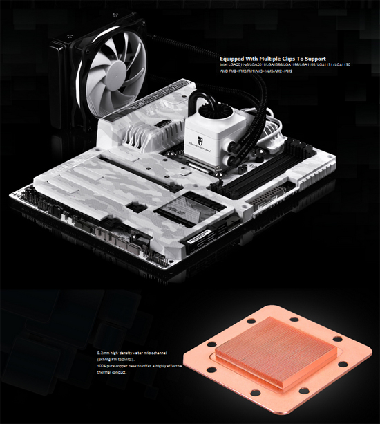 DeepCool Captain 120 White Liquid Cooler System Gamer Storm Kit ...