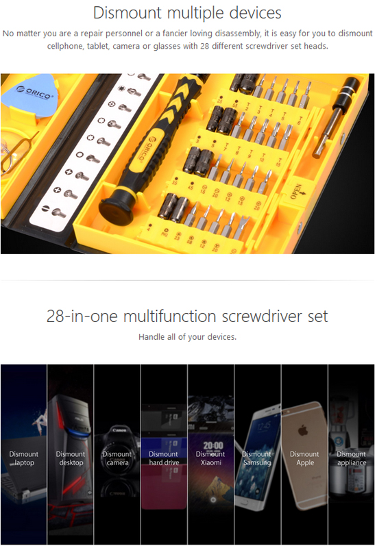 Orico Professional Steel Alloy Precision Screw Driver 28-in-one Set ...