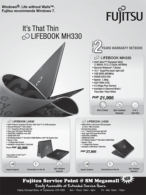 Its That Thin - Lifebook MH330 | Asianic Distributors Inc. Philippines